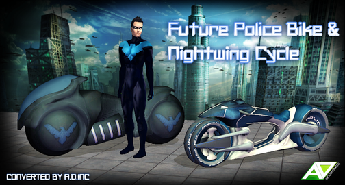 [OBJECT] Future Police Bike & Nightwing Cycle